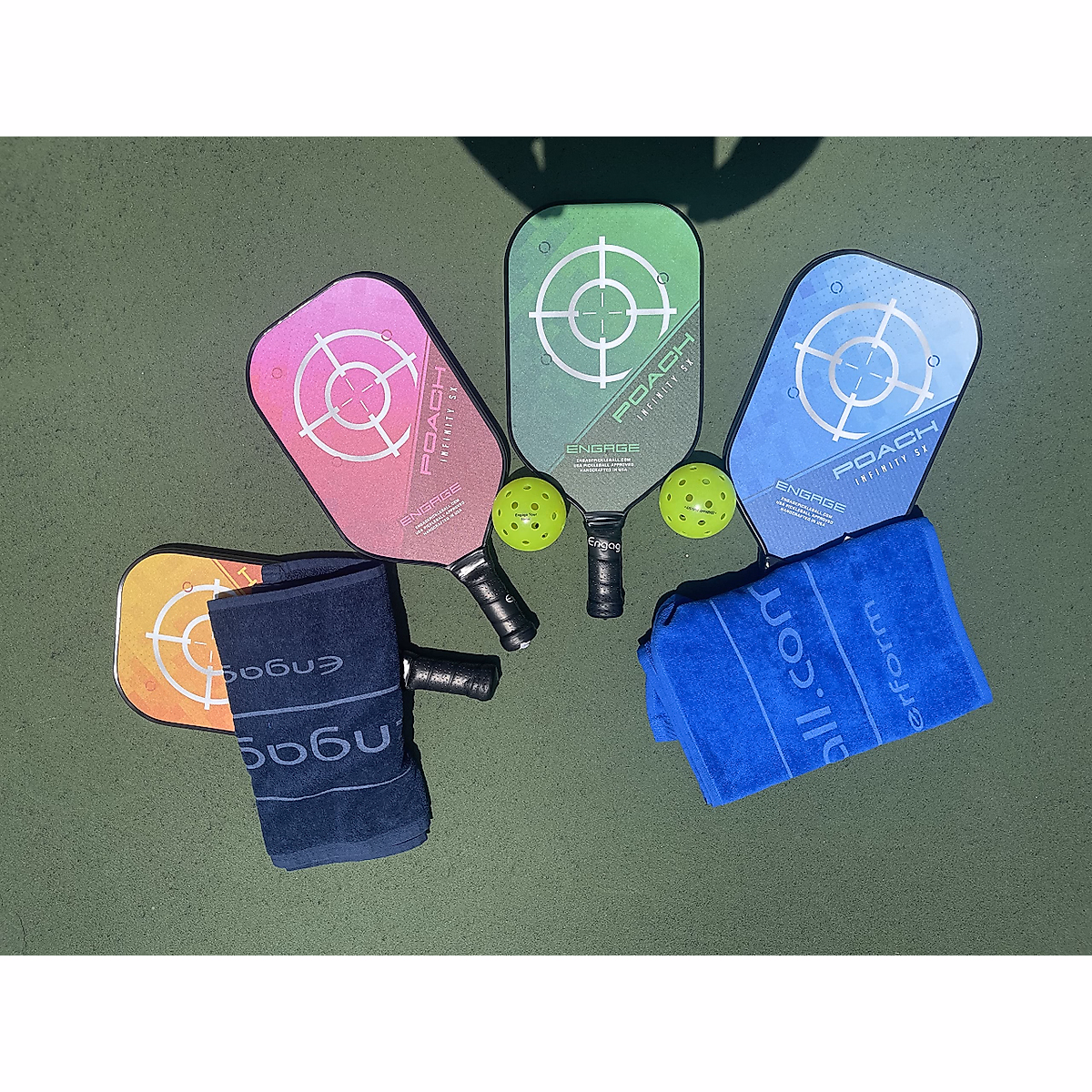 Engage Pickleball Poach Infinity EX Pickleball Paddle - Pickleball Paddles with Black Polymer Core - USAPA Approved Pickleball Paddles - Pickleball Rackets for Adults - Standard (Blue)
