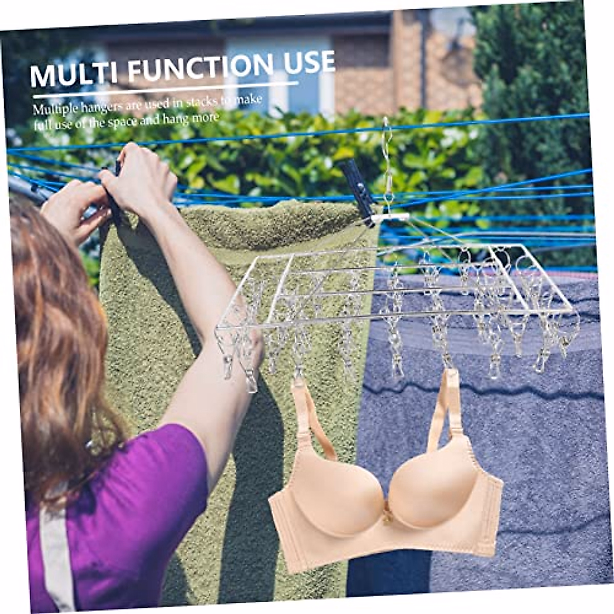 HOMSFOU 1pc Drying Rack Hangers for Skirts Hanging Clothes Drying Rack Hanger for Pants Underwear Drying Rack Hanging Drying Rack Socks Drying Racks Multi-Purpose Hanger Socks Clips Sock