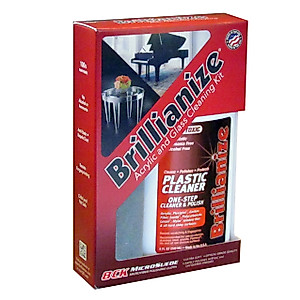 Brillianize Plastic and Glass Cleaning Kit with Microsuede Polishing Cloth