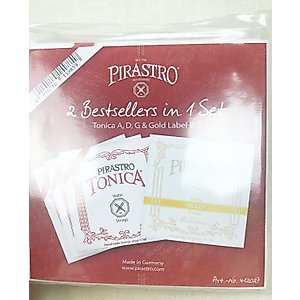 Tonica Violin Strings Set with Gold Label E Strings Ball E 4/4 Size