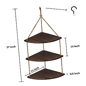 Cabilock 1pc Storage Stand Storage Racks Wooden Wall Hanging Rack Storage Shelfs Light Brown