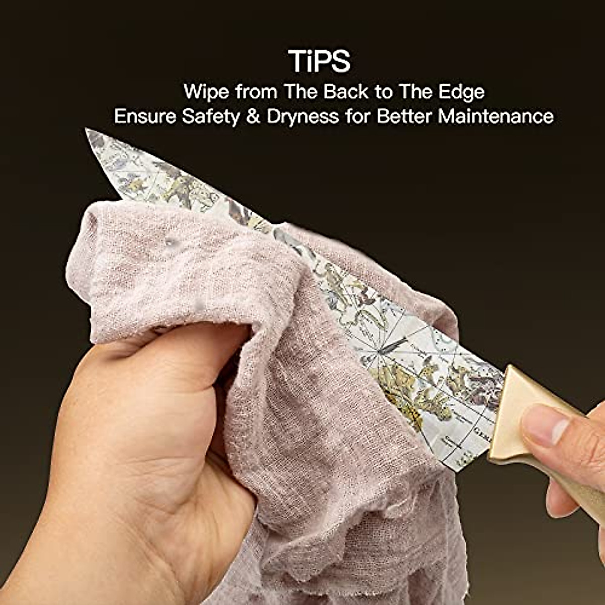 Karcu Knife Set, 5-piece Kitchen Knife Set Nonstick Coated with 5 Knife Sheath Covers