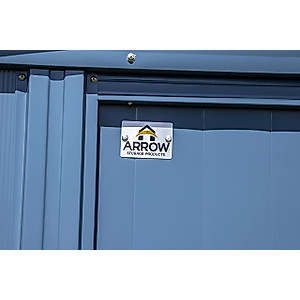 Arrow Classic Steel Storage Shed, 8x8, Blue Grey