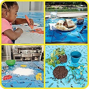 READY 2 LEARN Messy Mat - Splat Mat for Kids - Protect Tables and Floors - Waterproof - Reusable and Lightweight - 60”L x 60”W