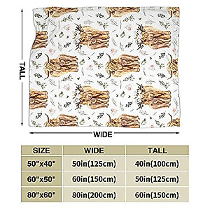 Highland Cow Print Blanket and Throws Cute Farm Animal Cow Gifts Throw Blankets Soft Cozy Fleece Plush Warm Flannel Bedding Blanket for Girls Kids Adults Couch Travel 40x50inch