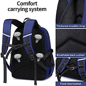 BOVIP Kids Backpack Astronaut Lightweight Preschool Kindergarten Backpack Bookbag for Toddlers Boys Girls Blue