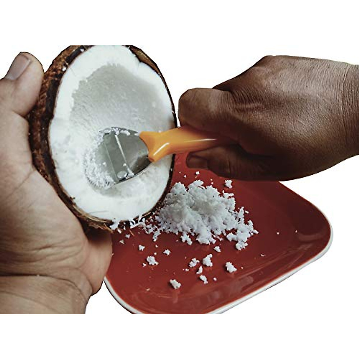 Plai Na Coconut Hand Grater Blade Slicer Shredded Scraper Coconut Meat Removal Knife Fish Skin Scale Scraper Remover Tool Vintage