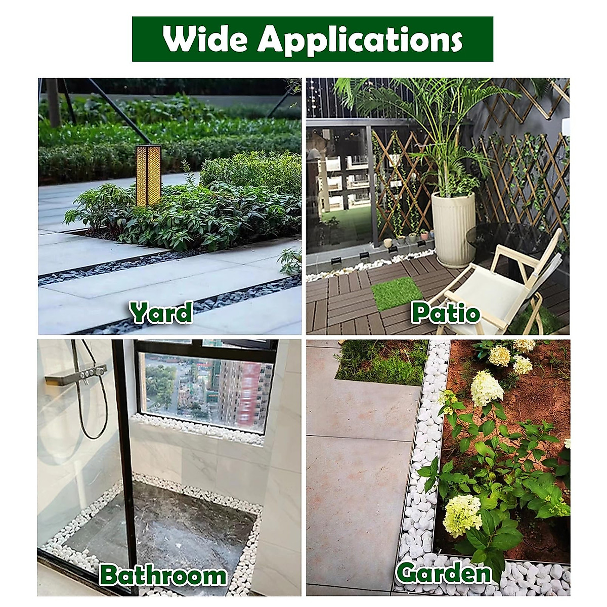 Blazea Garden Trench Drain System, Functional & Decorative Channel Drain Kit with Grate, Floor Drain Drainage Pipe for Bath/Garage/Yard(Size:20x25cm(7 7/8x9 7/8"))