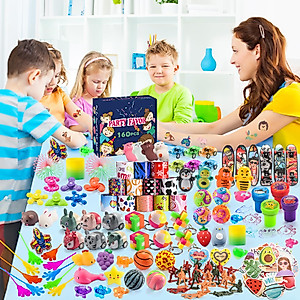 160 Pcs Party Favor Goodie Bags Stuffers for Kids, Prize Box Toys for Kids Classroom, Treasure Chest for Kids Prizes, Little Bulk Toys for Pinata Stuffers, Birthday Gift Fillers for Kids 4-8 8-12 3-5