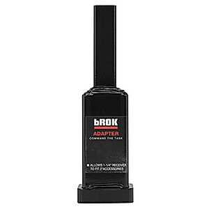 bROK Products 32935 1-1/4" to 2" Receiver Adapter, 6" Length, Black Powdercoat