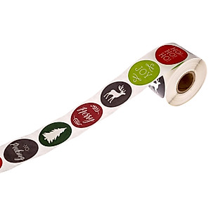 Holiday Icon Christmas Stickers/500 Christmas Tags/Multiple Designs