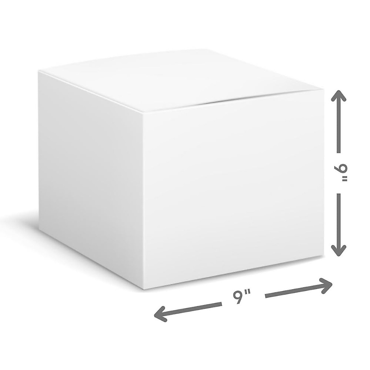 amscan White Gift Box - 9" x 9", 1 Pc