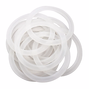 20pcs 2.8inch White Silicone Seal Rings Jar Gaskets Replacement Rubber Gasket Seal Glass Jar Seals Airtight Silicone Gasket Sealing Rings for Regular Mouth Canning Jar Storage Containers