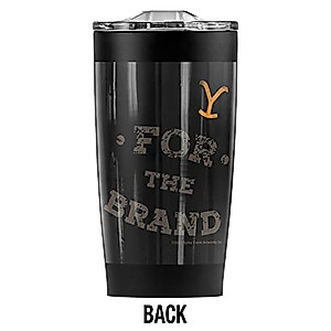 Logovision Yellowstone OFFICIAL Yellowstone For The Brand Stainless Steel 20 oz Travel Tumbler, Vacuum Insulated & Double Wall with Leakproof Sliding Lid
