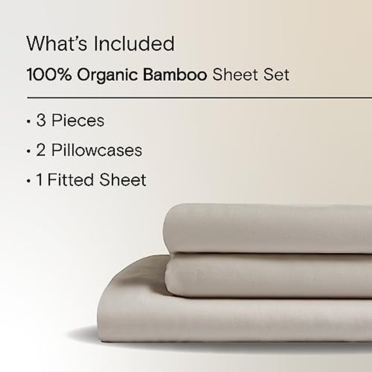 DOZ by SIJO 100% Organic Bamboo Sheet Set, Buttery Soft, Cooling for Hot Sleepers, Silky Breathable, Oeko-TEX, High GSM, 16" Deep Pockets - 3pc - 2 Pillowcases 1 Fitted Sheet (Fog, Queen)
