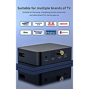 Bysimilai Bluetooth 5.0 Transmitter for TV/PC to Wireless Headphone, Digital Optical Bluetooth Audio Adapter aptX Low Latency, HD Sound (Optical, 3.5mm AUX, Coaxial, TF Card) -Type C Power Supply