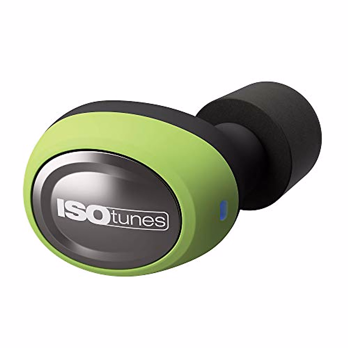 ISOtunes Free True Wireless Earplug Earbuds, 22 dB Noise Reduction Rating, 21 Hour Battery, Noise Cancelling Mic, OSHA Compliant Bluetooth Hearing Protector (Safety Green)