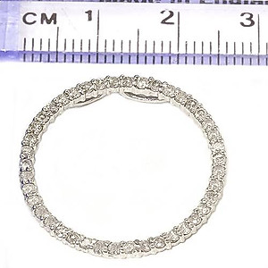 Pompeii3 14k White or Yellow Gold 1 Ct T.W. Circle Natural Diamond Round-Cut Pendant With 18" 14k Gold Chain Necklace Women's