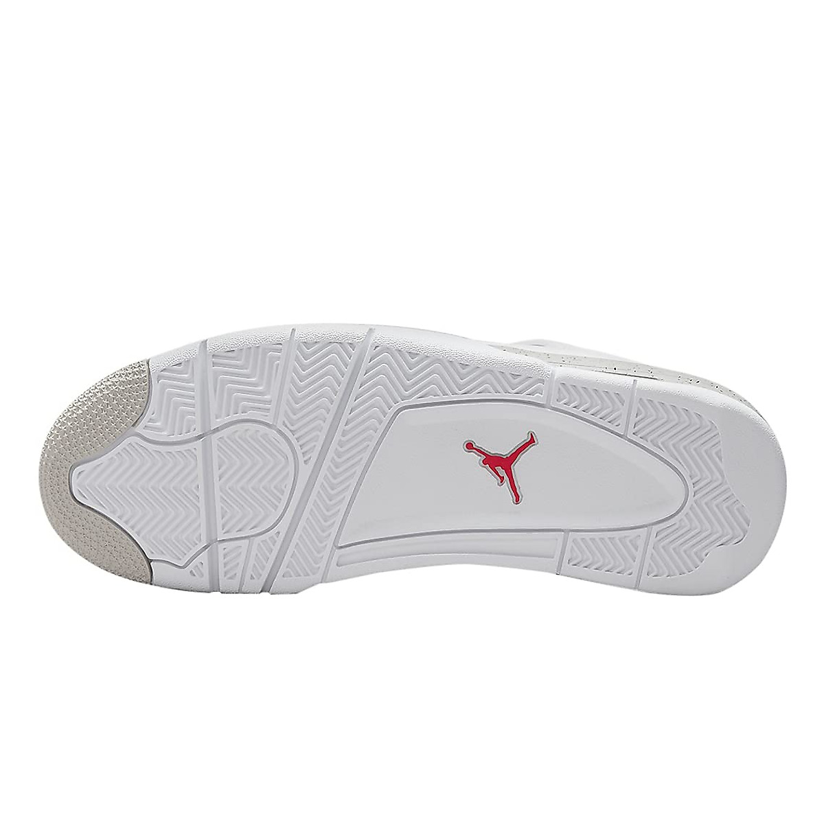 Nike Men's Air Jordan 4 Retro White Oreo, White/Tech Grey/Black/Fire Red, 9