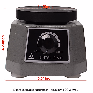 Dental Lab Vibrator 4" Round Lab Equipment Shaker Oscillator Heavy Duty Platform Roundness Vibrator Plaster 110V 100W