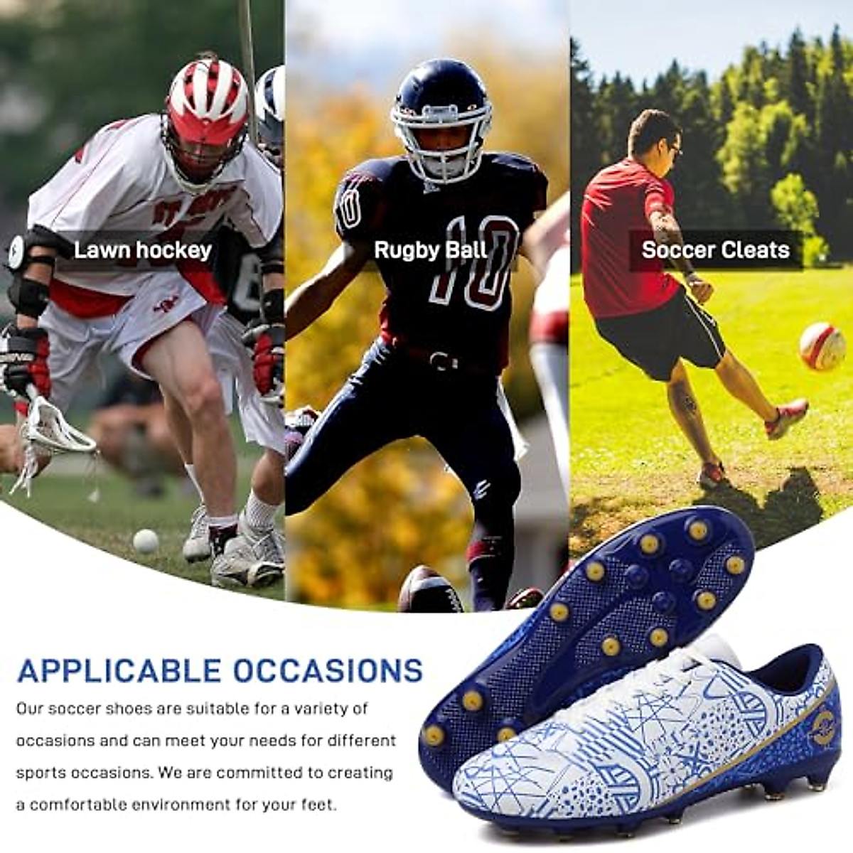 Men's Soccer Cleats - Womens & Youth, Turf & Football Shoes, Futsal Cleats, Outdoor Soccer Shoes Men's Zapatos de Futbol