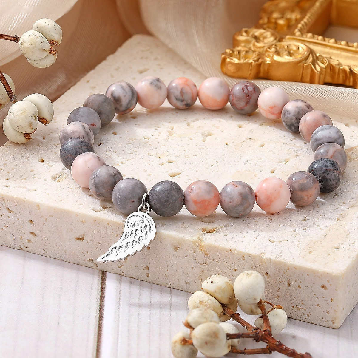 UPROMI Sympathy Gifts for Loss of Mom, Sympathy Bracelet Bereavement Remembrance Gifts, Memorial Jewelry Condolence Grief Gifts for Loss of Mother, Sorry for Your Loss Gift