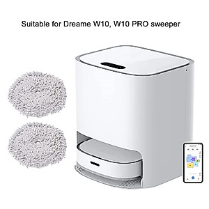 TOPINCN 2 PCS Replacement Mop Pads, Sweeper Mop Cloth Vacuum Cleaner Mop Pad Spare Parts, Vacuum Cleaner Mop Pads Cloth for Dreame W10 W10 PRO Vacuum Cleaner Accessories