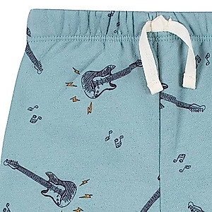 Gerber Baby Boys Toddler 2-Piece Fleece Sweatshirt and Jogger Set, Teal Guitars, 3T