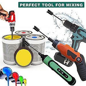 Resin Mixer Epoxy Mixer Paddles - 4 Reusable Reusable Paint and Resin Mixer Paddle to Mix Epoxy Resin, Paint, Ceramic Glaze and Reduce Bubbles - Paint Mixer for Drill