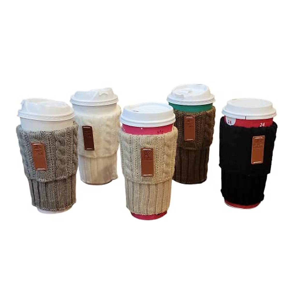 Reusable coffee Cozy sleeves in gift box, ANTI-SLIP coffee warmer, tea cozy for cups, cozy coffee for travel cups, travel cup sleeves, 2, 3 or 5 units (set #3)