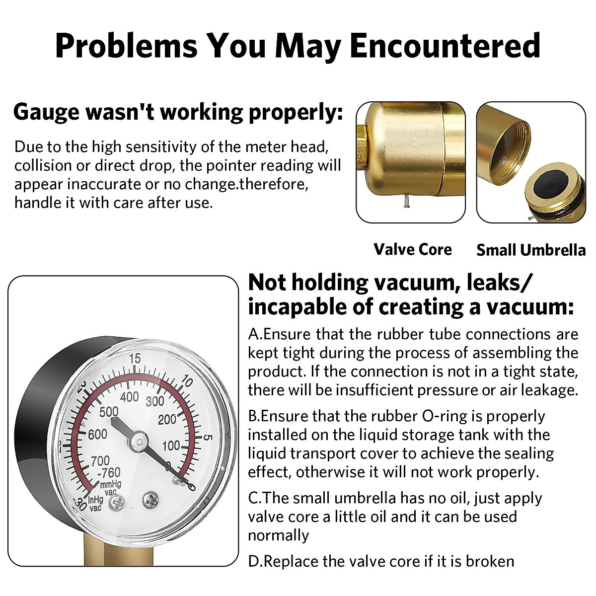 HTOMT 2 in 1 Brake Bleeder Kit Hand held Vacuum Pump Test Set for Automotive with Protected Case,Adapters,One-Man Brake and Clutch Bleeding System(Red)