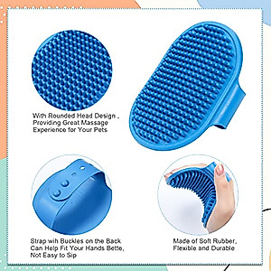 Rabbit Grooming Kit, Rabbit Brush, Small Animal Pets Grooming Kits Include Pet Grooming Shedding Slicker Brush, Bath Massage Glove Brush, Nail Clipper, Flea Comb, Pet Double-Sided Comb for Rabbits Guinea Pigs Hamster Bunny (blue)