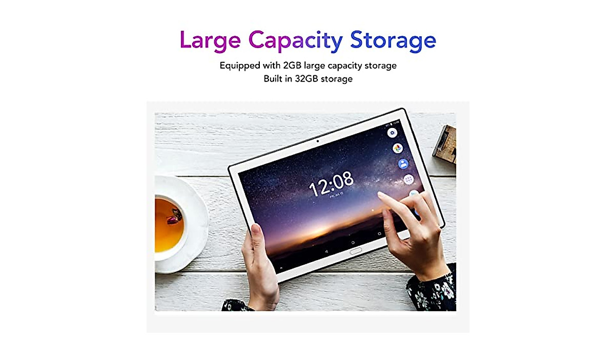 LBEC Dual SIM Dual Standby Tablet, 2GB RAM 32GB ROM MT6797 Chip Black 10.1 Inch HD Tablet for ...