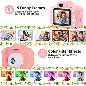 FKATEEN Kids Camera Underwater Waterproof Digital Camera for Kids 2 Inch IPS Screen 1080P HD Kids Video Action Camera for 3 4 5 6 7 8 9 10 Year Old Girls Boys Thanksgiving Christmas Birthday Gift