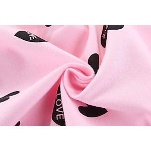 BOMDEALS Adorable Cute Toddler Baby Girls Clothes Set,Long Sleeve T-Shirt +Pants Outfit(Age(5T), Pink)