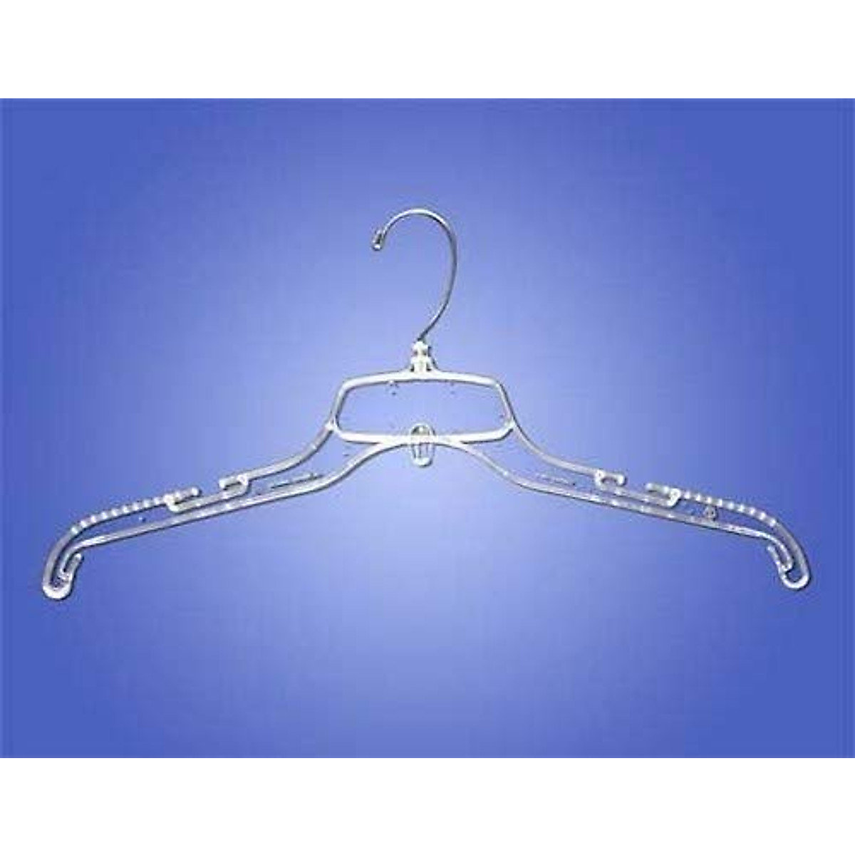 Only Hangers 17 Inch Plastic Clear Unbreakable Top Swivel Hook for T Shirt Blouse Jacket Coat Sweater & More, Pack of 50pcs