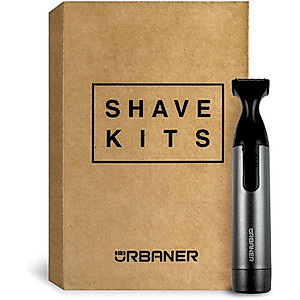 URBANER Mustache Edger, Battery Operated, Waterproof Compact Beard Trimmer for Men, Portable Clipper for Travel Grooming, Gift for Men, Length Adjustable, MB-042
