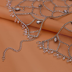 ULAPAN Women's Wedding Jackets Rhinestone Bridal Bolero Shawl Tulle Cape for Bride Bridesmaid Wrap Shrug (silver)