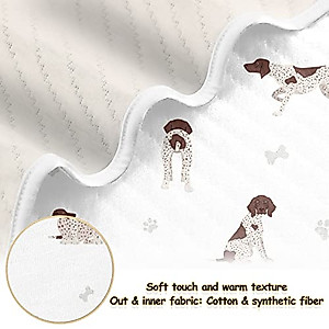 Swaddle Blanket German Shorthaired Pointer Cotton Blanket for Infants, Receiving Blanket, Lightweight Soft Swaddling Blanket for Crib, Stroller, Nursery Blankets, Puppy, 30x40 in