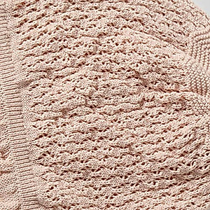 Vivobiniya Toddler Girl Lovely Flounce Knit Hats Baby Bonnets Newborn Baby Hats 0-8y (US, Age, 0 Months, 3 Months, Pink(Cotton))