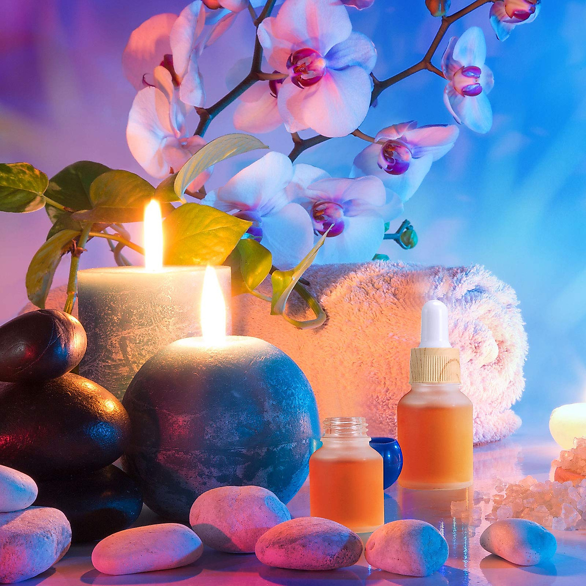 8 Pieces Frosted Glass Dropper Bottles Essential Oil Bottles with Eye Dropper and Bamboo Lids Perfume Sample Bottles Essence Liquid Cosmetic Containers and 2 Pieces Funnel (5 ml/ 0.2 oz)