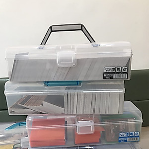 YUZUHOME White Yugioh Deck Box, Plastic Storage Case Deck for Yugioh Cards,Waterproof Deck Holder Boxes for Yugioh Game Cards, Clear