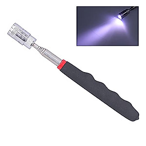Magnetic Pickup Tool with LED Lights, Telescoping Magnet Stick Flexible Magnetic Pickup Tool for Hard to Reach Places
