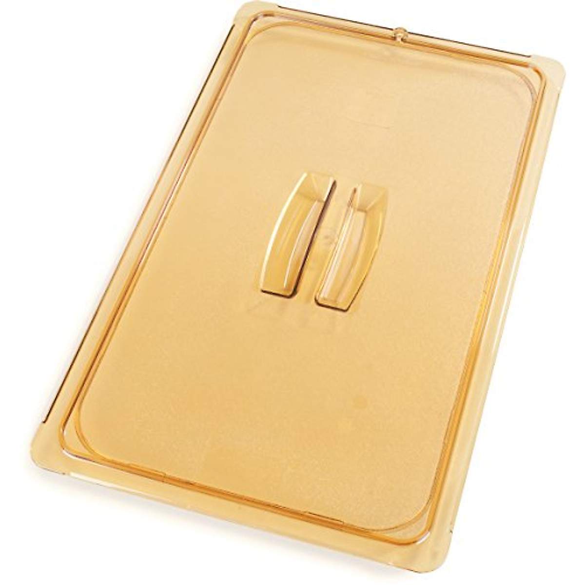 Carlisle FoodService Products 10410U13 StorPlus High Heat Universal Handled Food Pan Lid, Full Size, Amber
