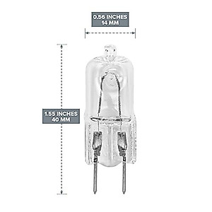 10 Pack-G8 35 Watt Halogen Light Bulbs I NO HARMFUL BLUE LIGHT I JCD Type 110v 130v 35W T4 G8 Under Cabinet Puck Lamp Undercabinet Microwave Oven Stove Top Kitchen Appliance Lighting Bi Pin Clear Lens