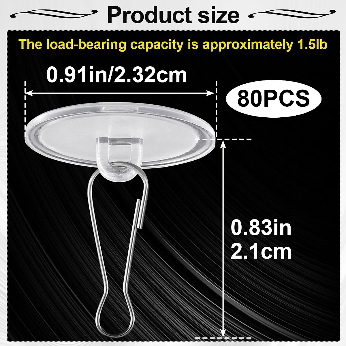 Isslly 80 Pack Adhesive Ceiling Hooks, Self-Adhesive Ceiling Hooks for Hanging, Sticky Hooks for Hanging, No-Drill Ceiling Discs with Metal Hook for Wedding, Party, Festivals Decor