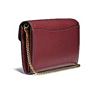 COACH Womens Tabby Chain Clutch Crossbody Bag (B4/Wine)