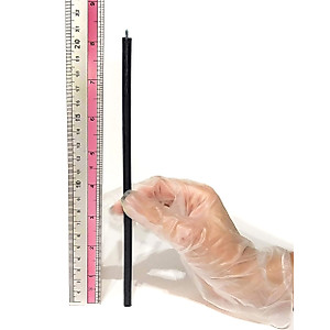 Natural Pure Beeswax Candles Organic Honey Eco Black Color Candles in Gift Box (Natural Cotton Wicks, Dripless, Smokeless, Not Taper Candles) (Black 8 Inches (20 cm) 30pcs)