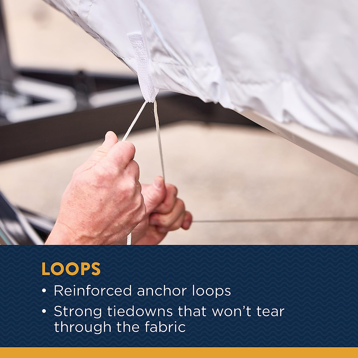 Transhield Universal Marine Boat Cover | Waterproof, Heavy Duty | Straps & Vents Included (25 ft - 27 ft)