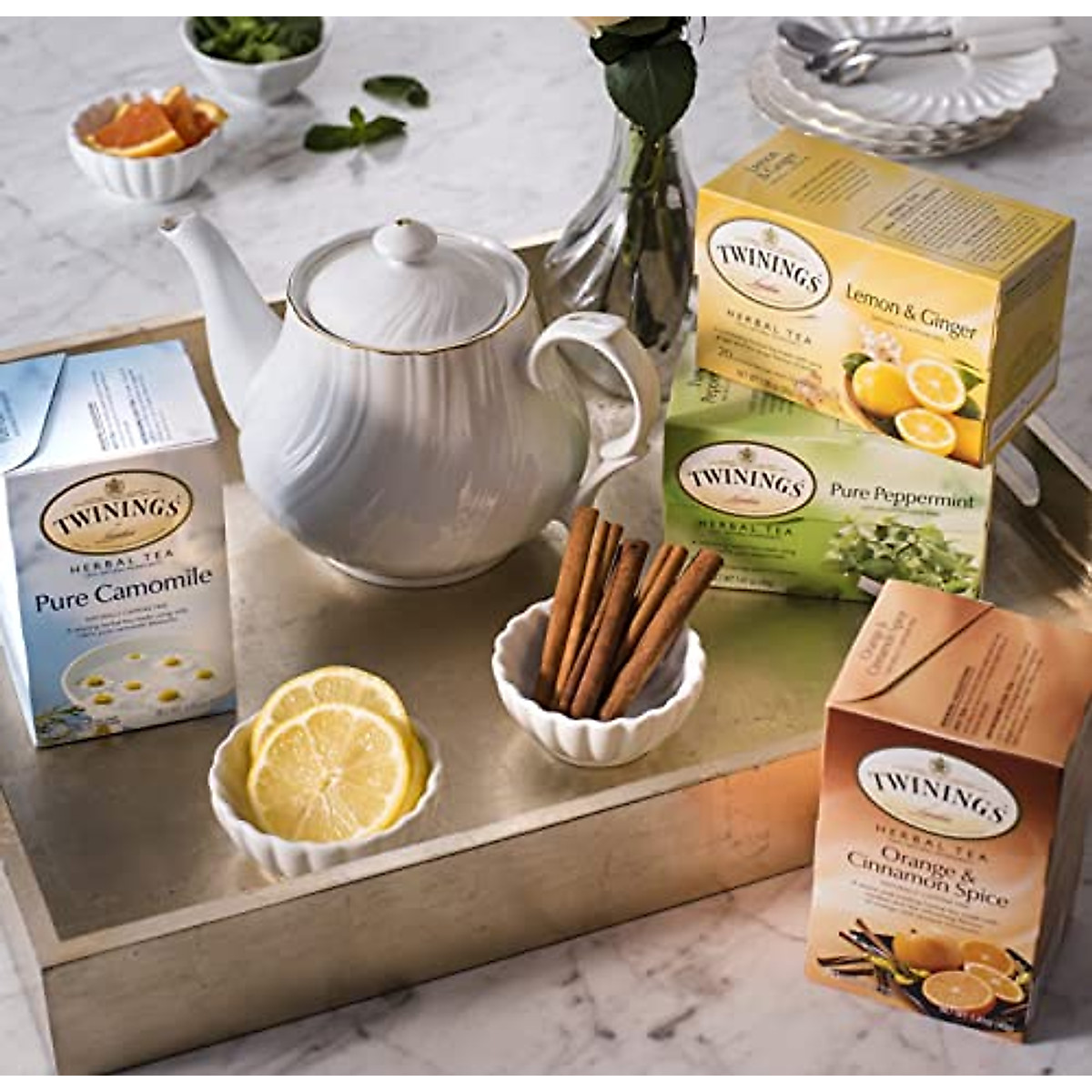 Twinings Tea Bags Variety Collection (Pack of 40) with By The Cup Honey Sticks
